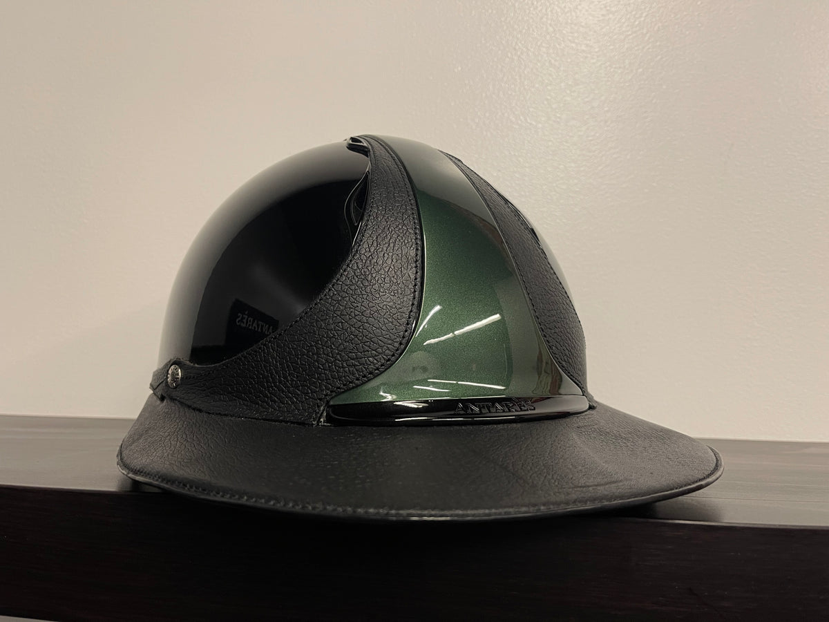 *CLEARANCE* Antares "PREMIUM GLOSSY ECLIPSE" Helmet - BLACK/GREEN ...