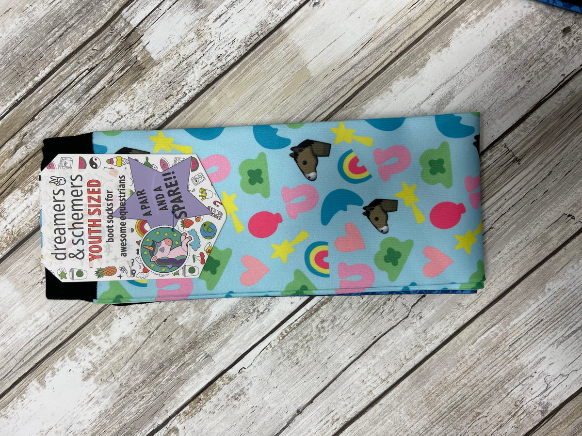 Dreamers & Schemers YOUTH Boot Sock - Lucky Charms — Vision Saddlery