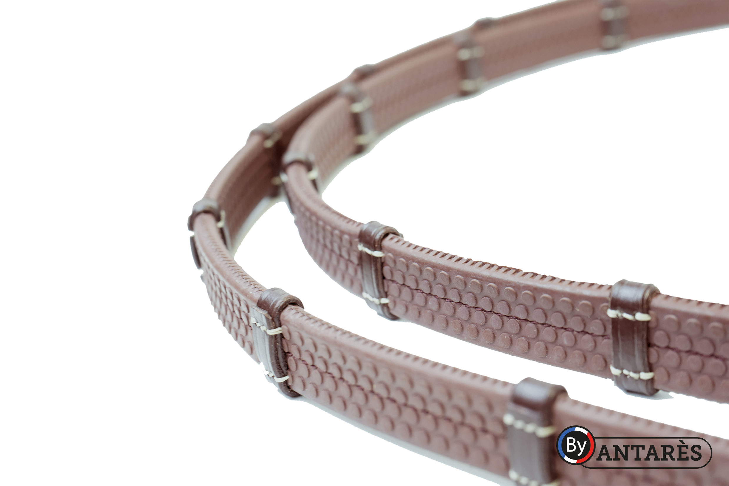 Signature by Antares Raised Fancy Stitched Rubber Reins with 7 Leather ...